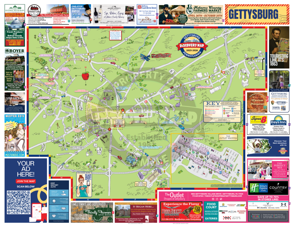 Gettysburg, PA - Discovery Map