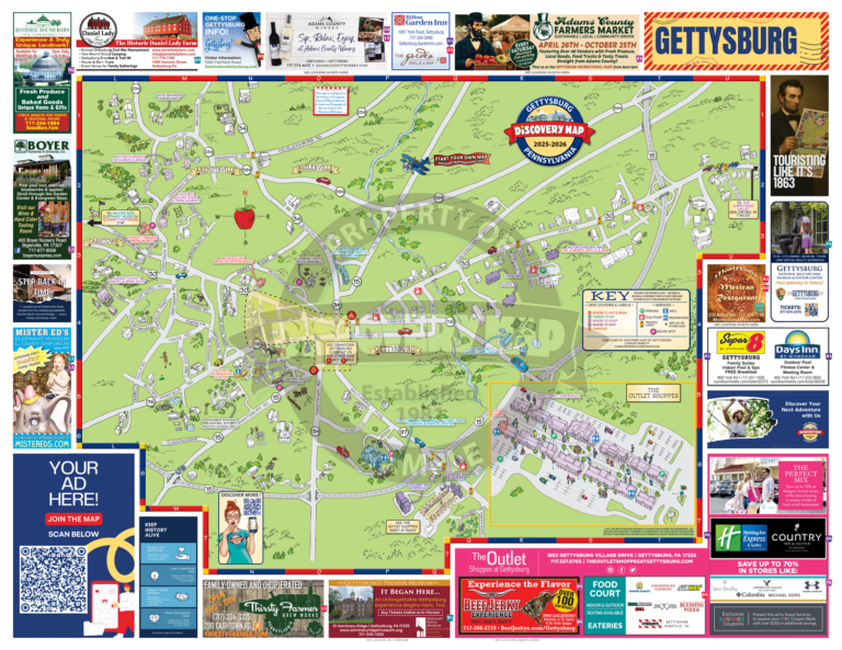 Gettysburg, PA - Discovery Map