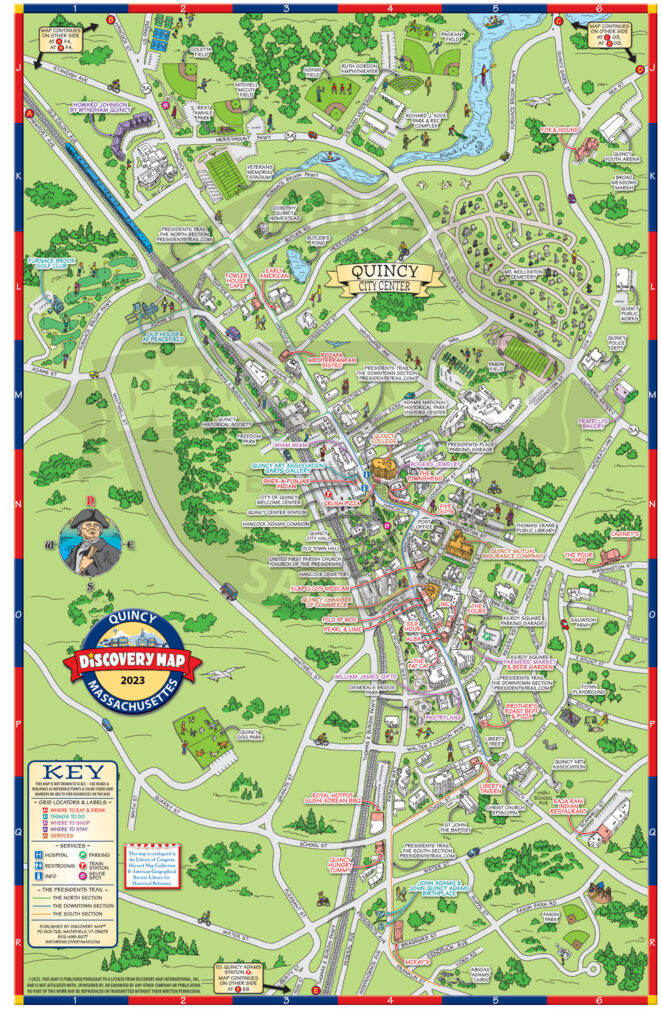 Quincy Massachusetts Colonial Map